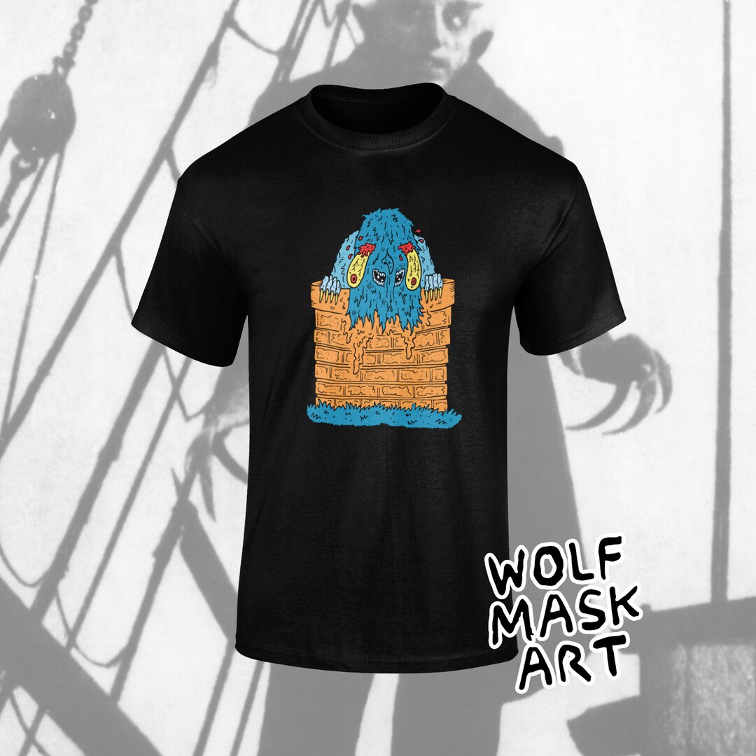 Wolfmask the Ring Ringo Japanese Horror Movie Funny Comic Cartoon Art T ...