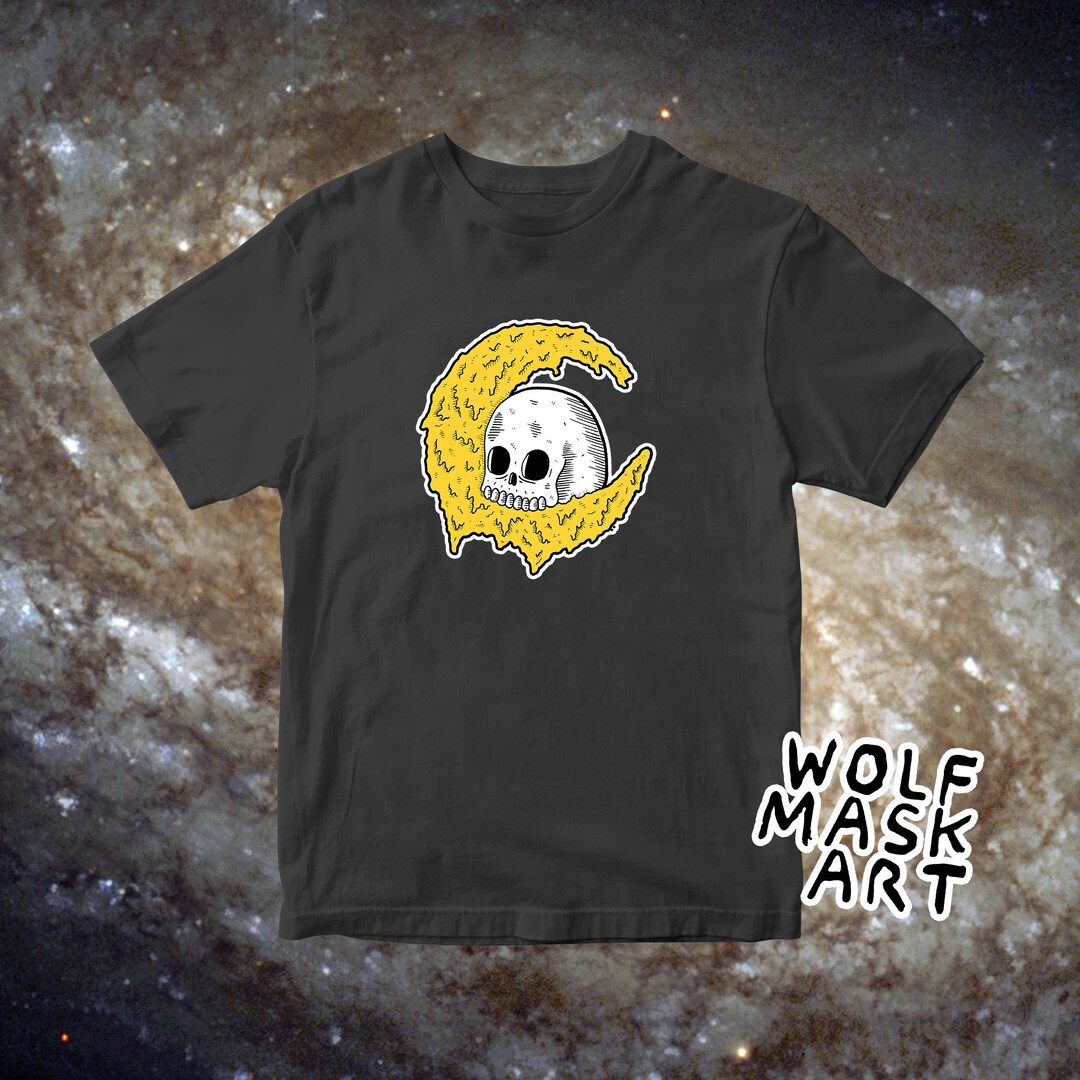 Wolfmask Moon Skull Dead Moon Lunar Weird Stupid Lowbrow Cartoon Comic ...