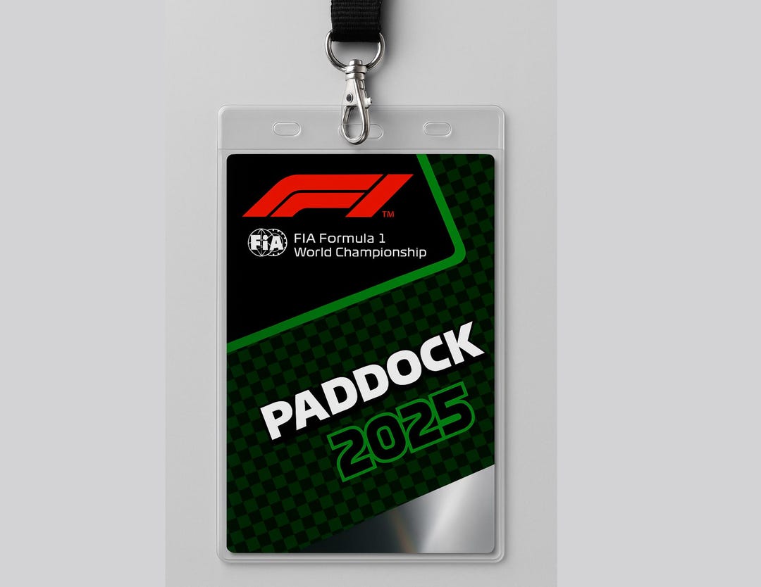 Formula 1 VIP Pass Template – Instant Download, Customizable ID Badge ...