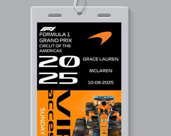 Ferrari Formula 1 VIP Pass Template – Instant Download, Customizable ID ...