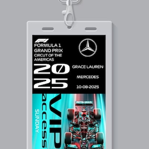 Mercedes Formula 1 VIP Pass Template – Instant Download, Customizable ...