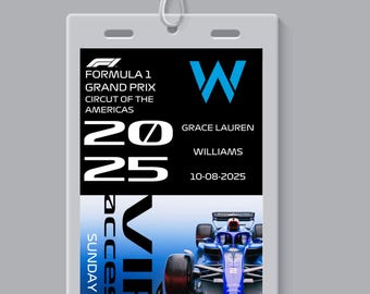 Ferrari Formula 1 VIP Pass Template – Instant Download, Customizable ID ...