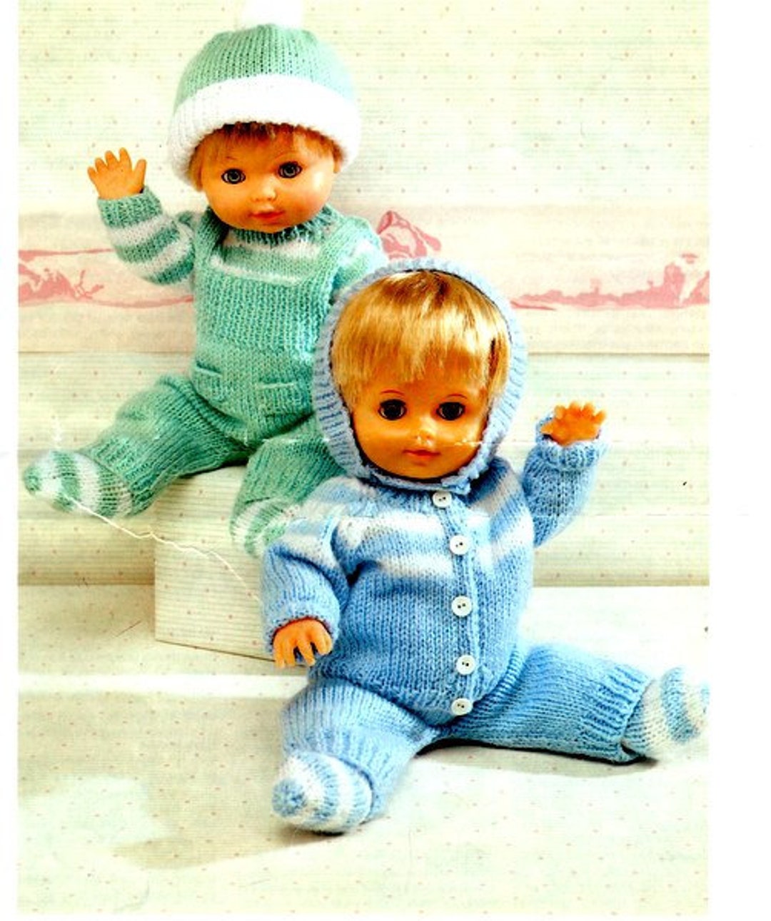 Doll Baby Premature or Reborn 12" - 22" Pram Sets ~ DK 8 Ply Light ...