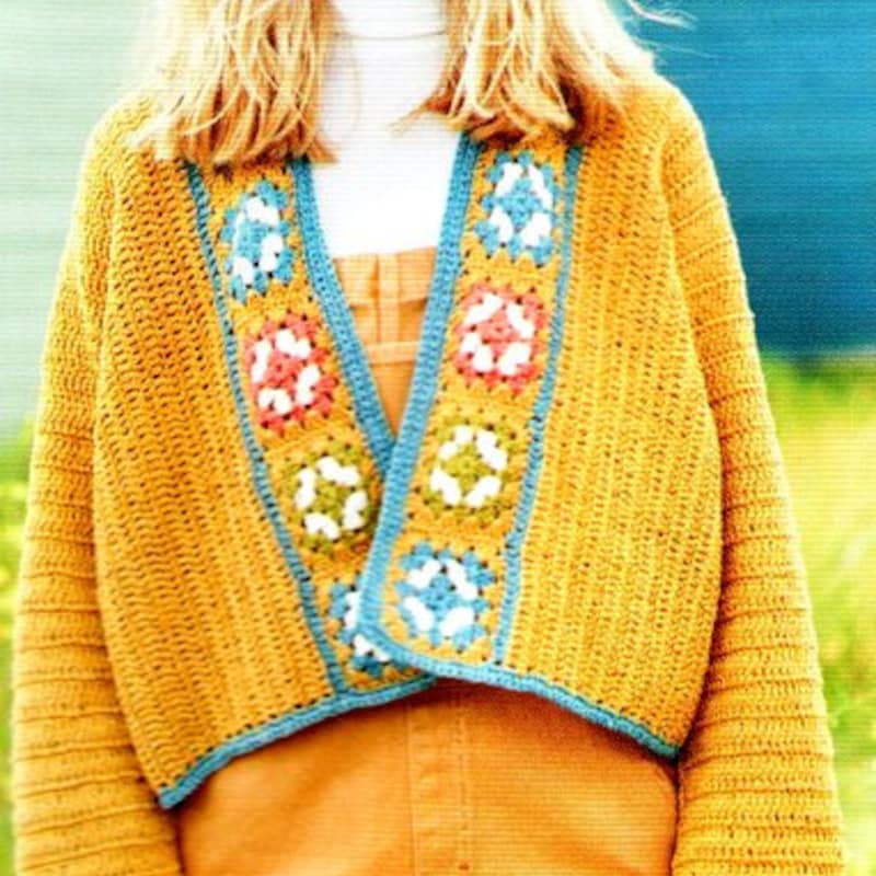 Granny Square Coat Dk - Etsy