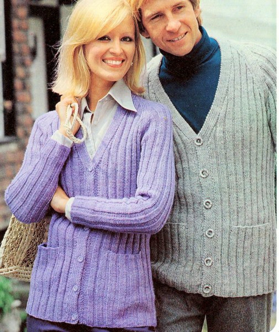 Wide Rib Womens Mens V Neck Raglan Cardigan With Pockets 32" - 42" ~ DK ...