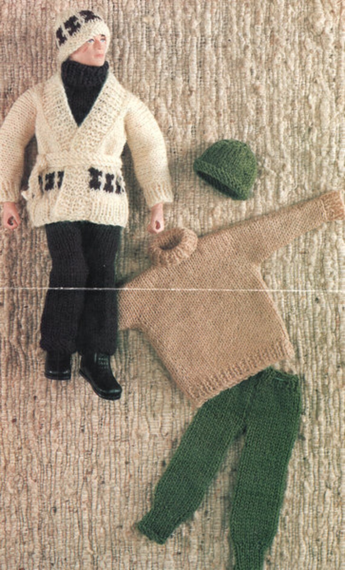 Vintage Outfits for Ken Action Man Doll 12" 4 Ply ~ Knitting Pattern ...