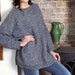 Easy Beginner Reverse Stocking Stitch Womens Oversized Tunic Sweater ...