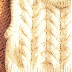 Womens Super Chunky Cable Short Slipover Round Neck Top Jumper Sweater ...