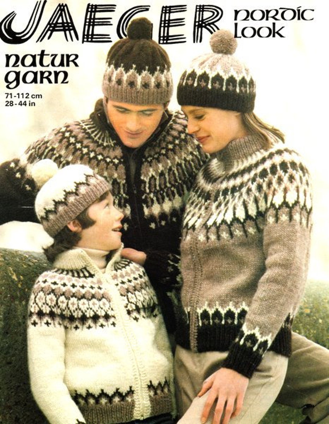 Fair Isle Nordic Lopi Scandanavian Zip up Jackets 28" - 44" ~ Knitting ...