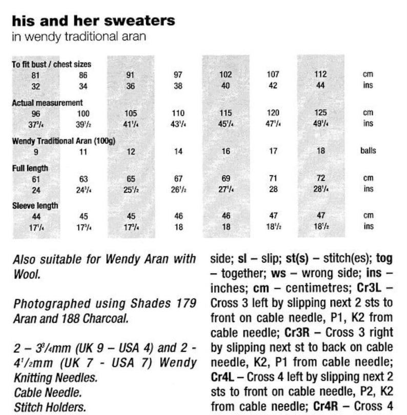 Mens & Womens Aran Polo Funnel or Round Neck Raglan Sweater Cable 32 ...