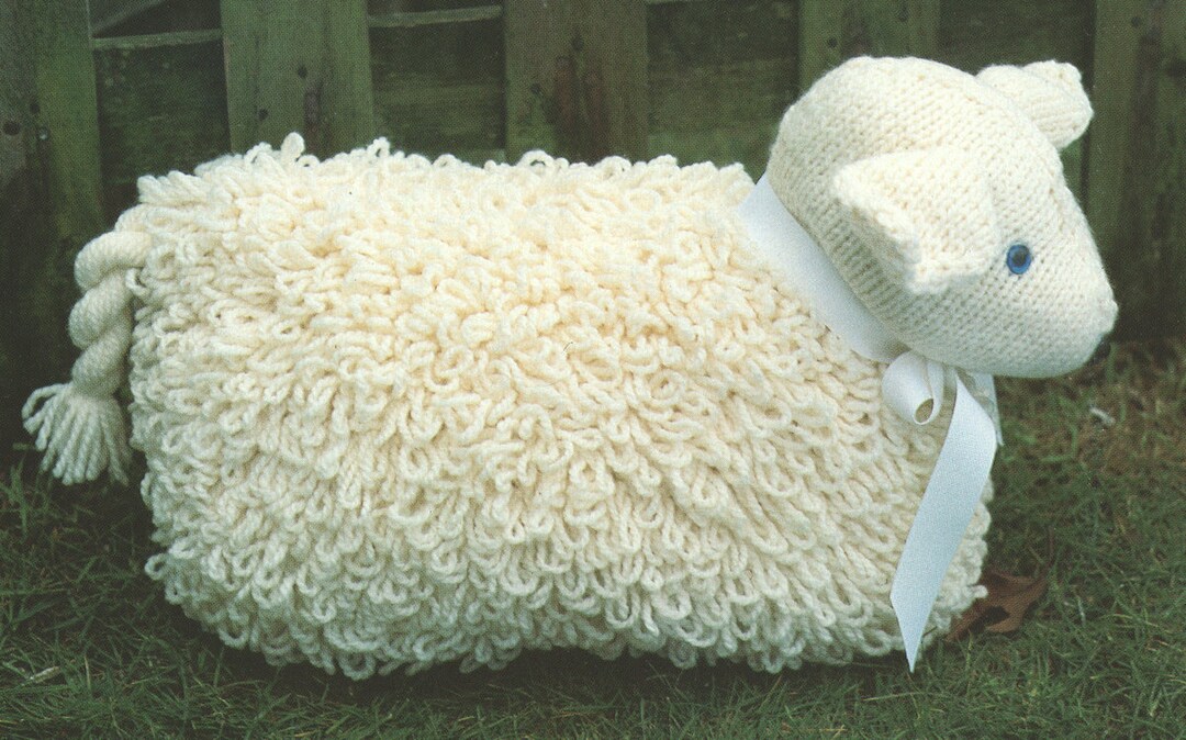Loopy Lamb Sheep Toy Cushion 15" X 15" Chunky Wool ~ Chunky 12 Ply Wool ...