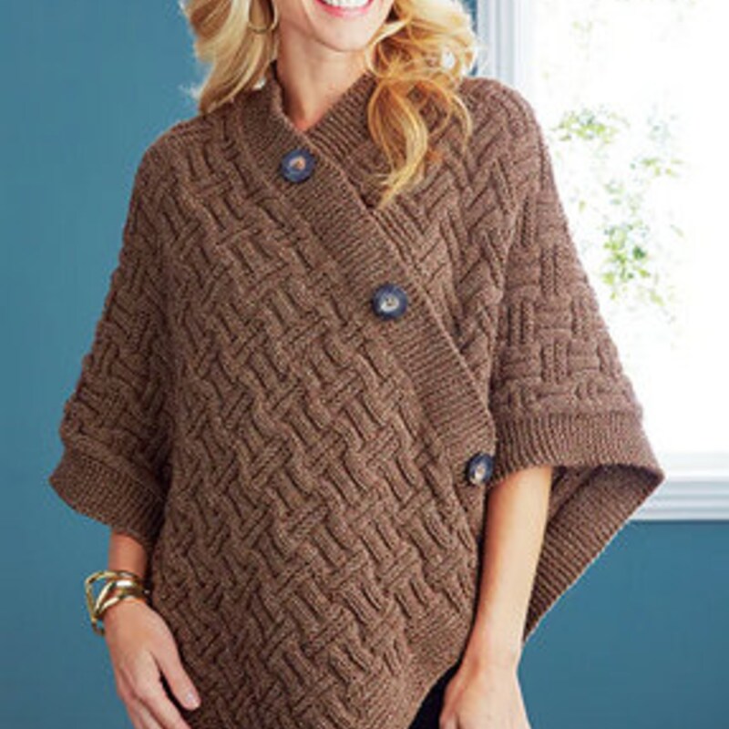 Cable Knit Poncho - Etsy