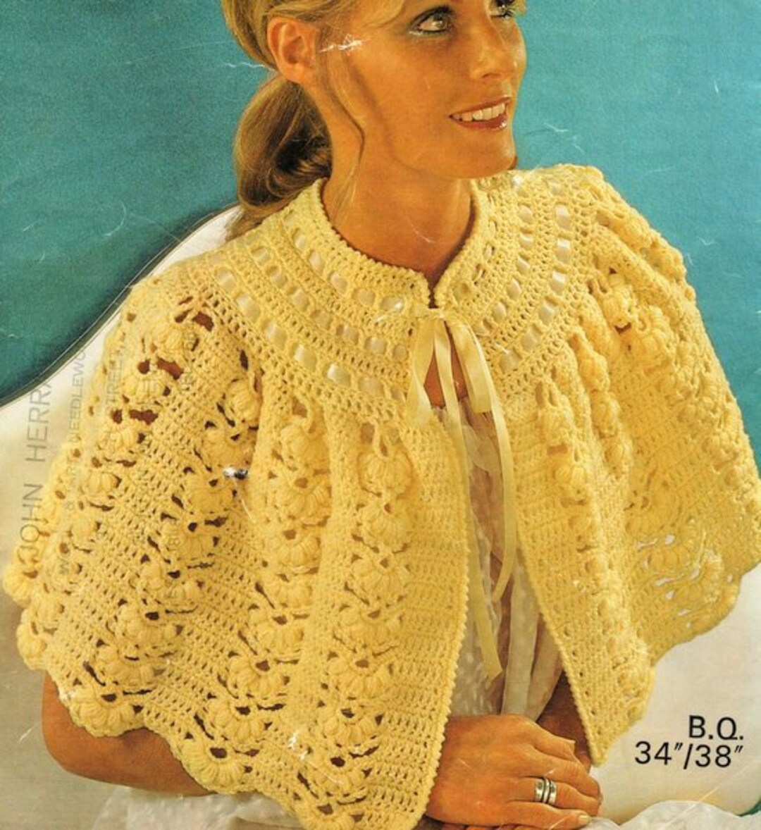 Woman's Bed Dressing Jacket Cape Bedjacket ~ DK 8 Ply Wool PDF Instant ...