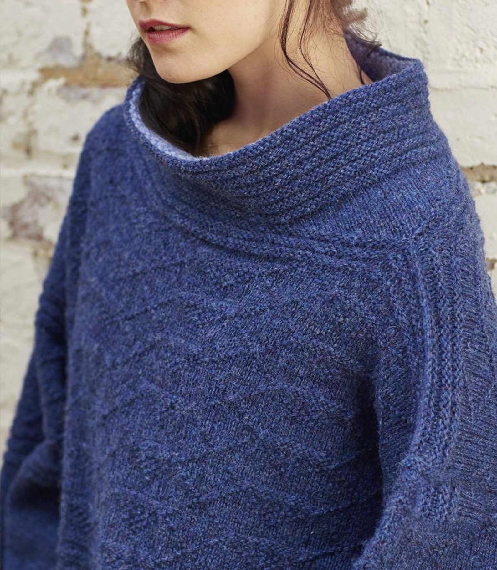 Traditional Gansey Style Guernsey Drop Sleeve Sweater Smock Pockets ...