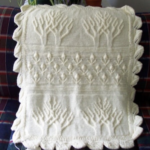 KNITTING PATTERN Tree of Life Heirloom Afghan Throw Blanket - Etsy