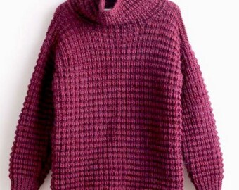 High Neck Knitting Pattern - Etsy