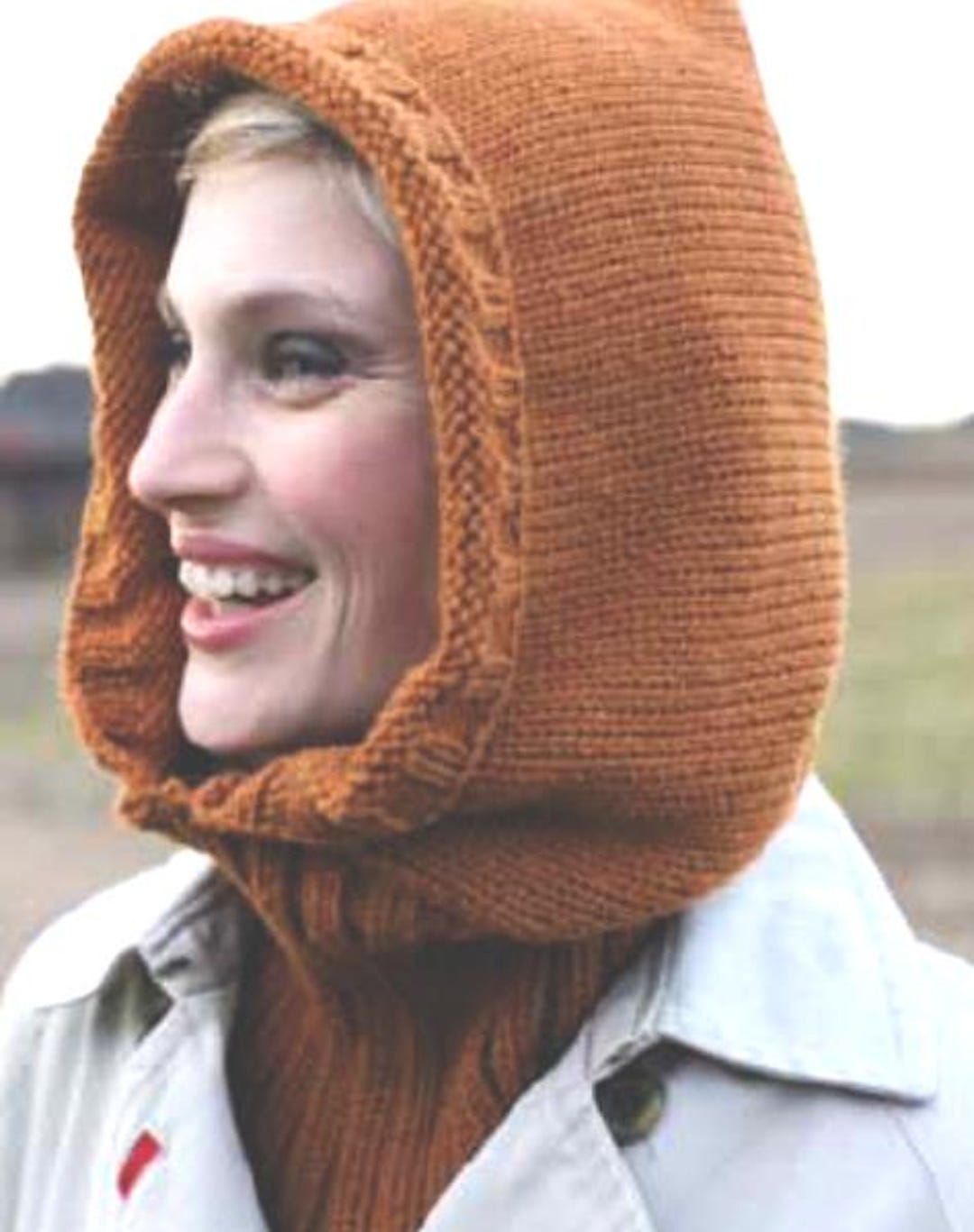Hooded Cowl, Snood, Hat, Scarf, Neck Warmer, Woman's Quick Easy Knit ...