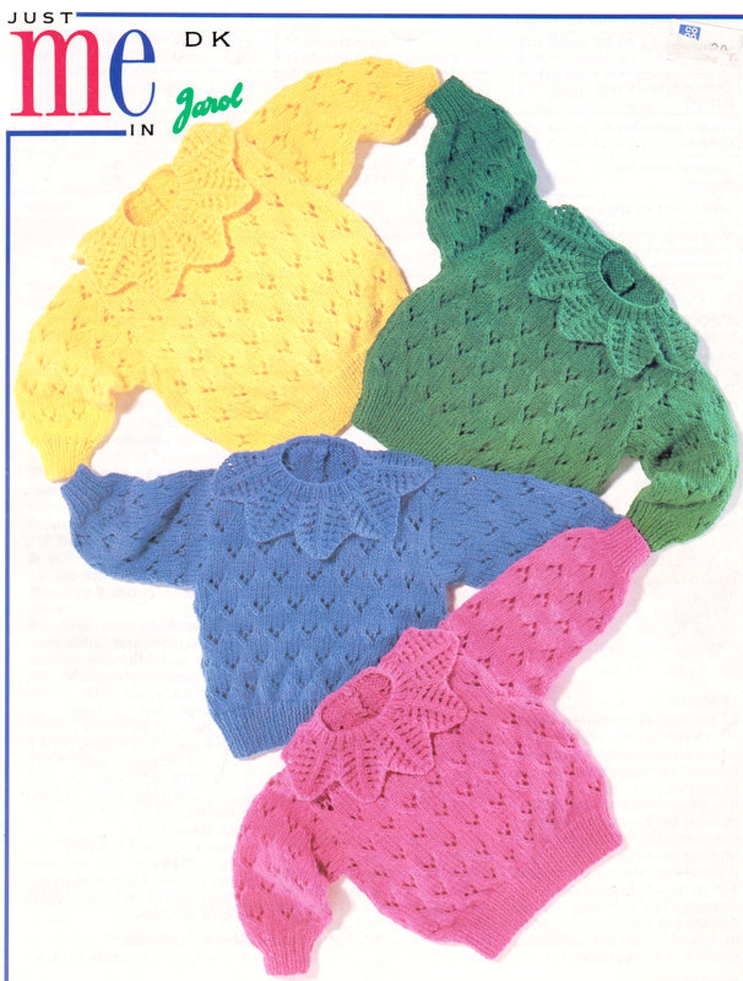 Lacy Baby Toddler Child's Sweater Leaf Collar 18" - 26" Button Opening ...
