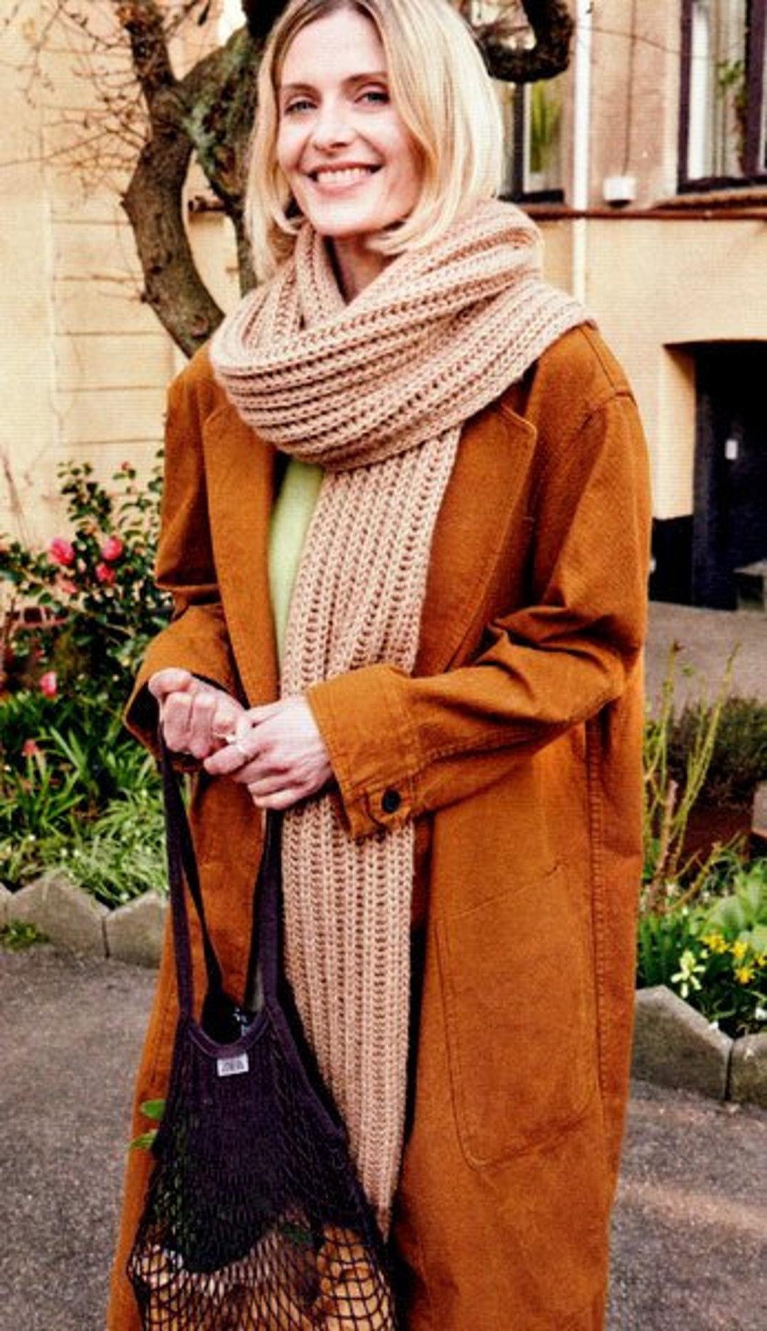 Easy Knit Fishermans Rib Scarf 194cm X 36cm ~ Super Bulky Super Chunky ...