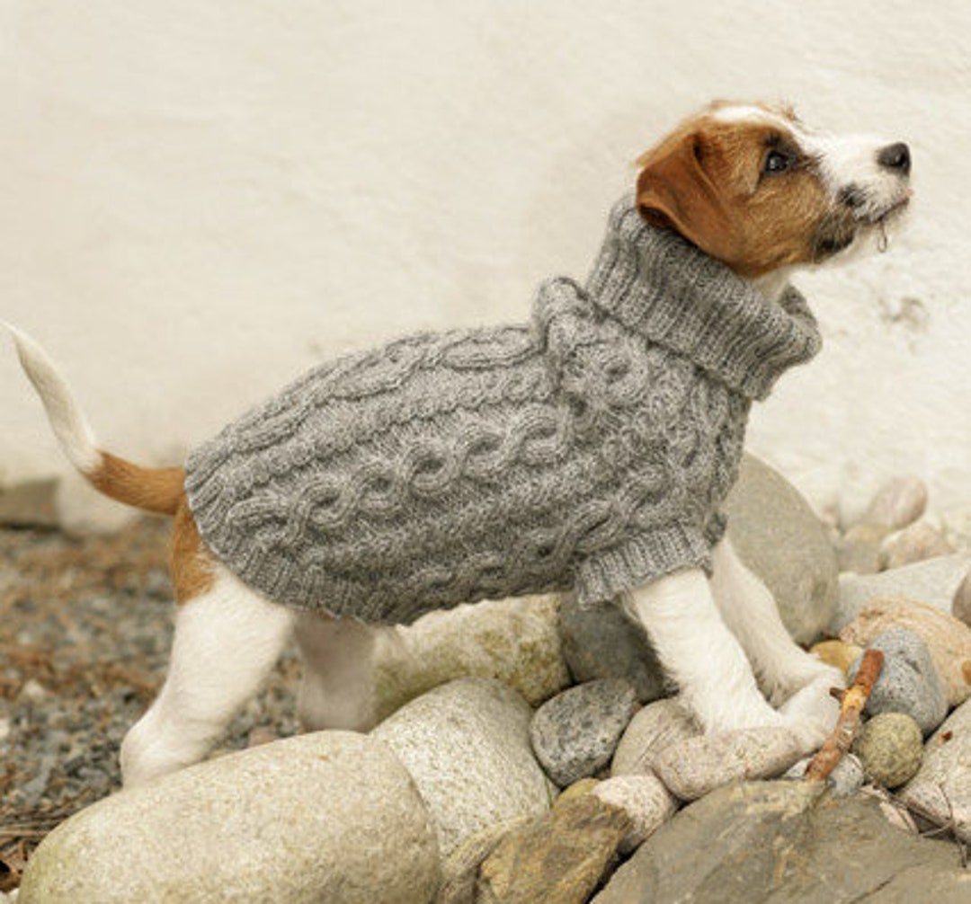 Aran Dog Pet Top Coat Sweater With Cables Size: XS - S - M ~ Aran Wool ...