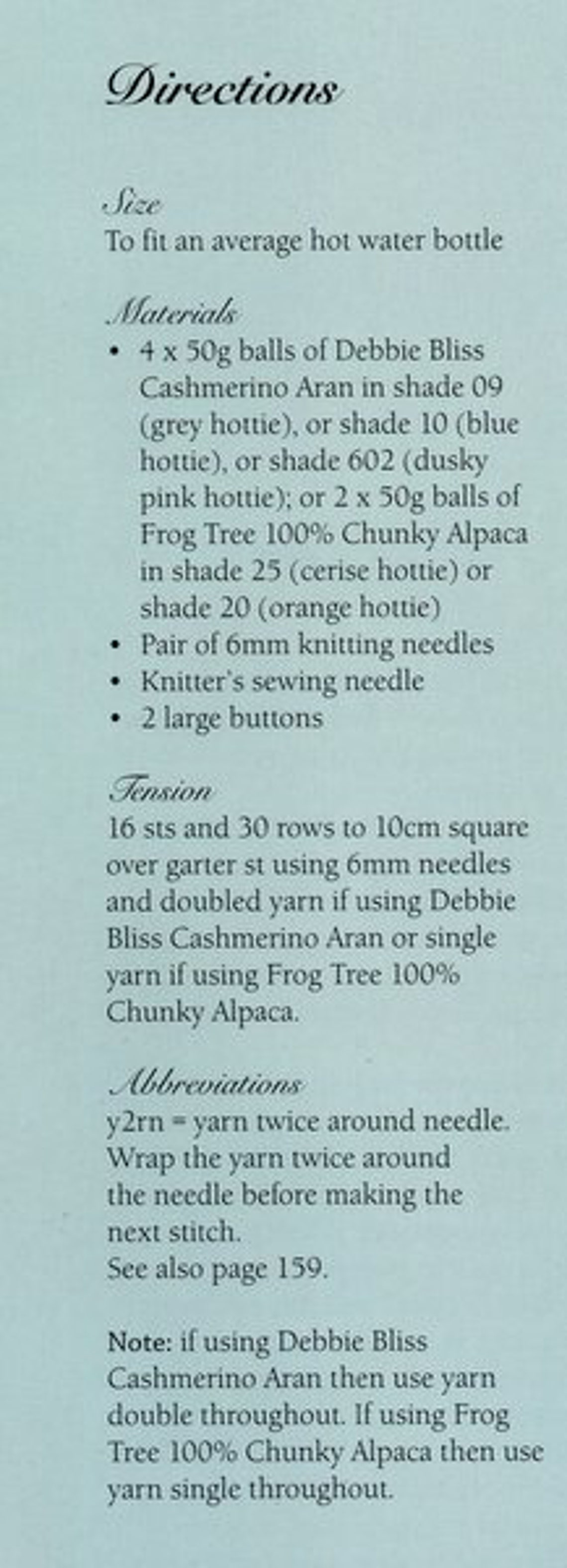 Very Easy Garter Stitch Beginner Hot Water Bottle Covers Fits Average ...