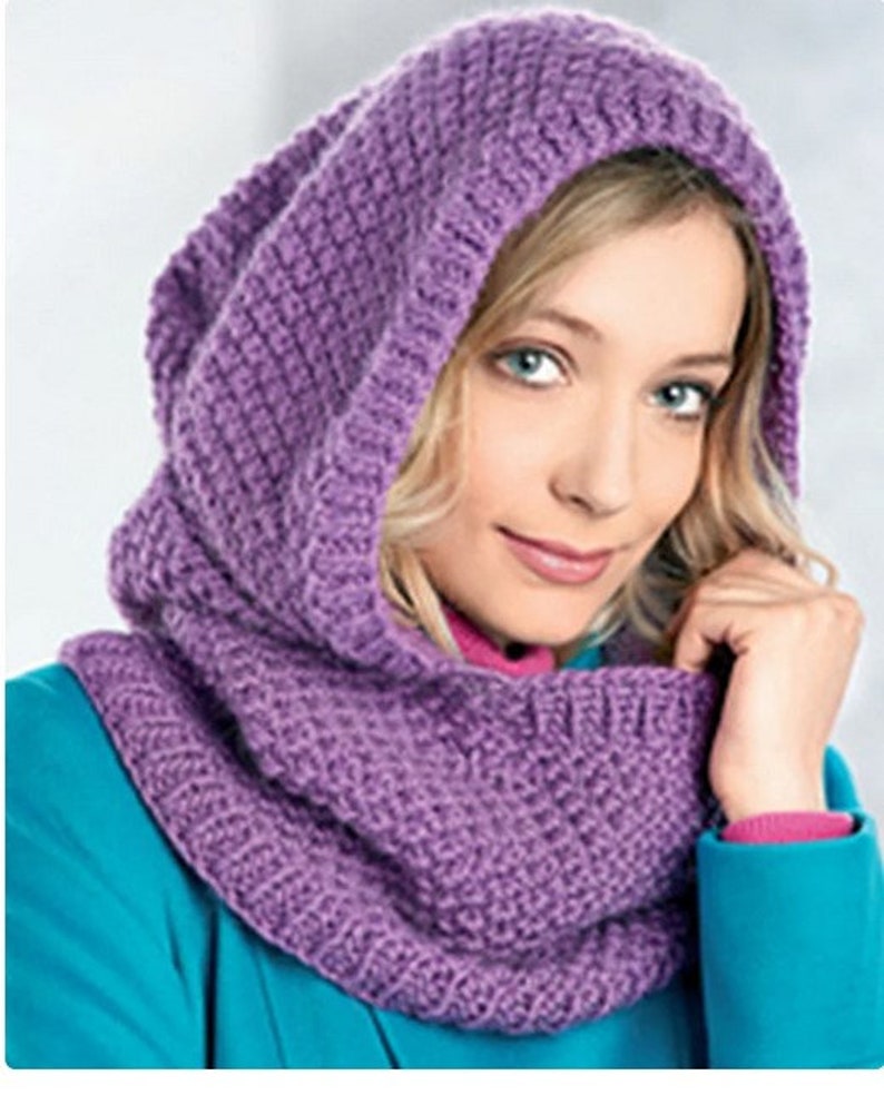 Hooded Cowl Snood Hat Scarf Neck Warmer Woman's Quick - Etsy