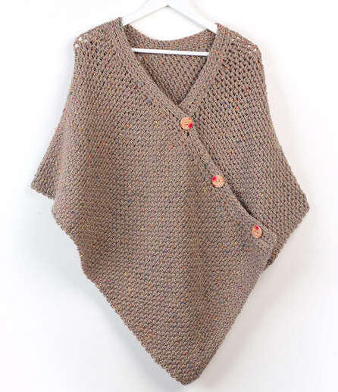 Beginner Crochet Poncho ~ Quick Easy Simple to Make XS - 5XL Chunky 12 ...