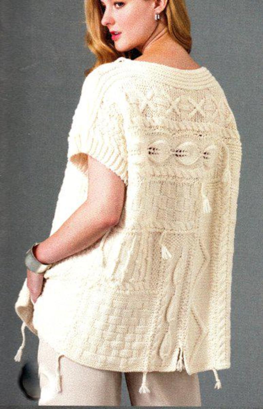 Womens Patchwork Topper Tunic Textured Panels Cap Sleeves Slipover ...