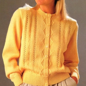 Diamond Detail Womans Round Neck Cardigan Set in Sleeves 30" - 40"~ DK ...