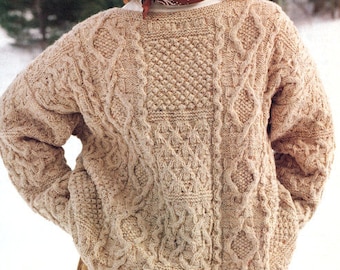 Aran Cardigans Man Woman Round & V Neck Pockets Raglan - Etsy