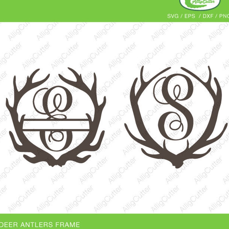 Deer Antler Monogram - Etsy