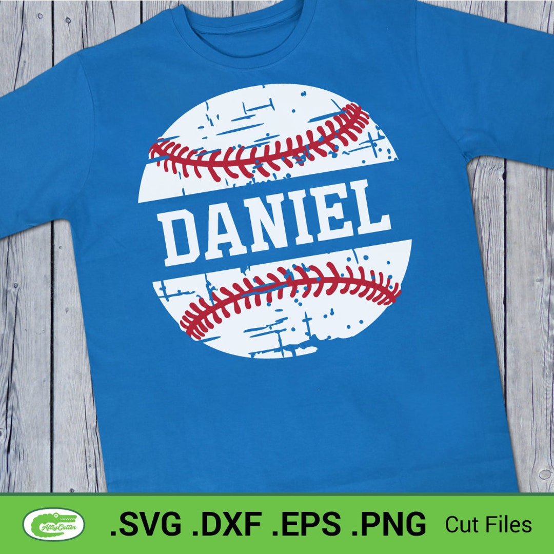 Baseball Distressed Split SVG DXF PNG Eps Monogram Sports Grunge Cut ...
