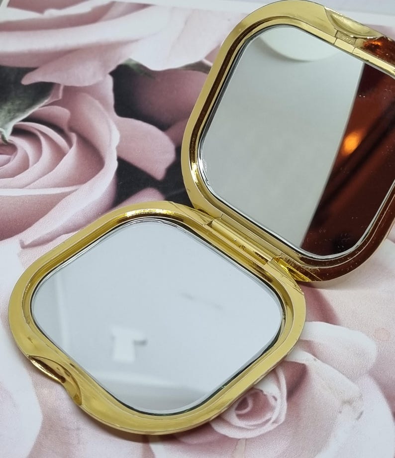 Vintage Double Mirror Compact - 1980's | Gold Tone | Swirl Design | 1 ...