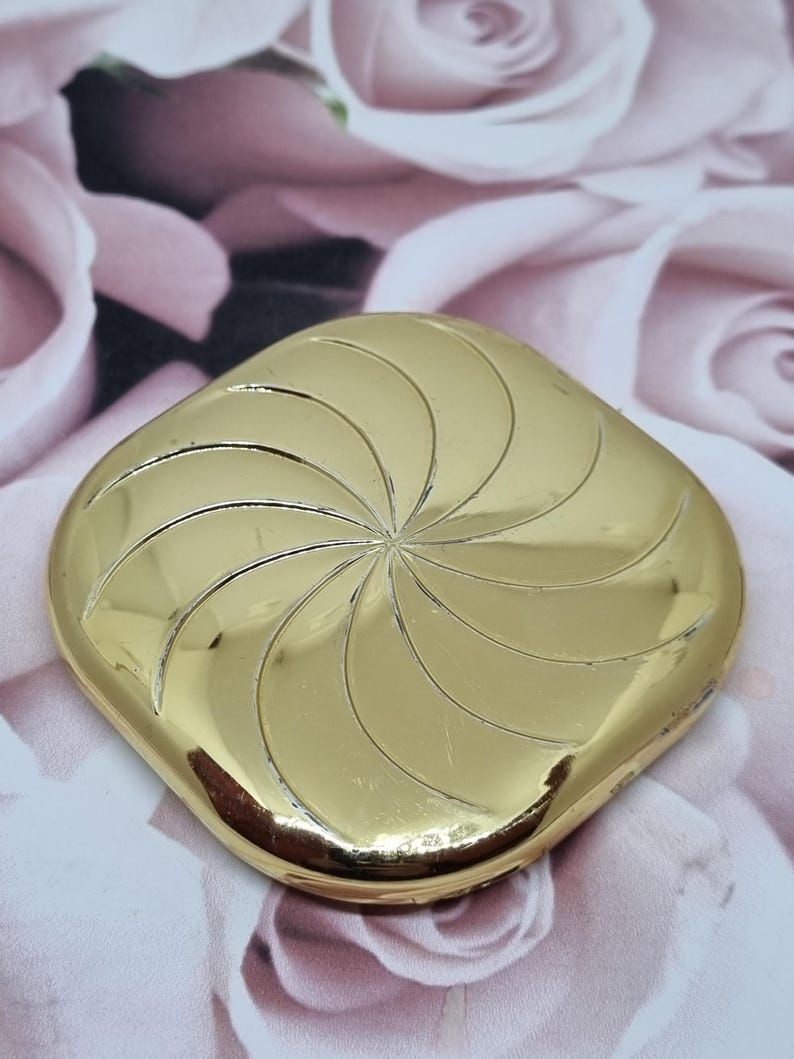 Vintage Double Mirror Compact - 1980's | Gold Tone | Swirl Design | 1 ...