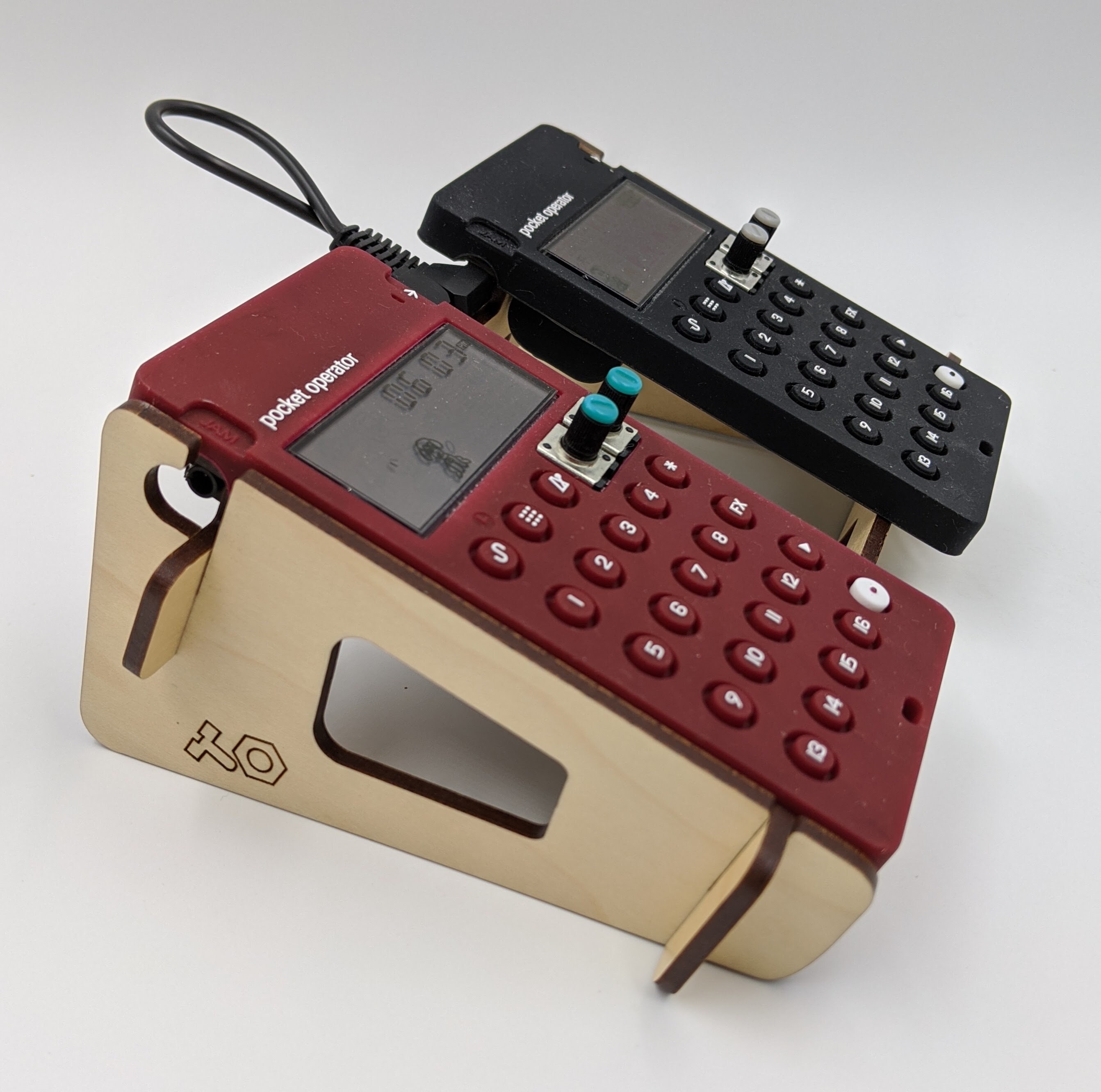 Pocket Operator Double Rack With Cable Angled Stand Holds - Etsy