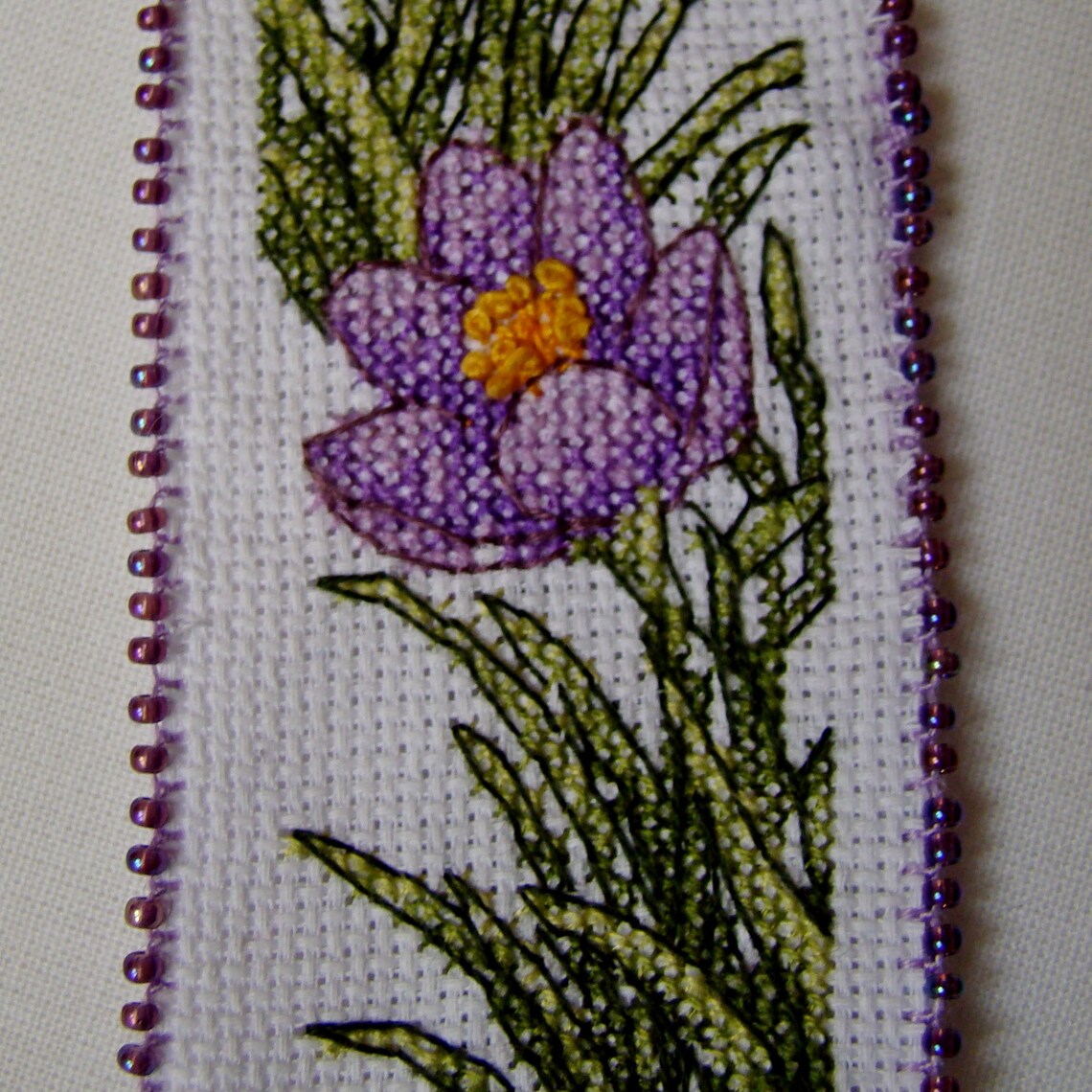 Crocuses Cross Stitch Pattern Bookmark, Instant Download, DIY Bookmark ...