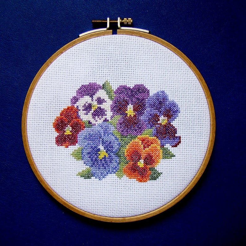 Pansies Cross Stitch Pattern PDF Instant Download Digital - Etsy