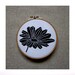 4 Options for Embroidery of One Flower, Monochrome Embroidery, Original ...