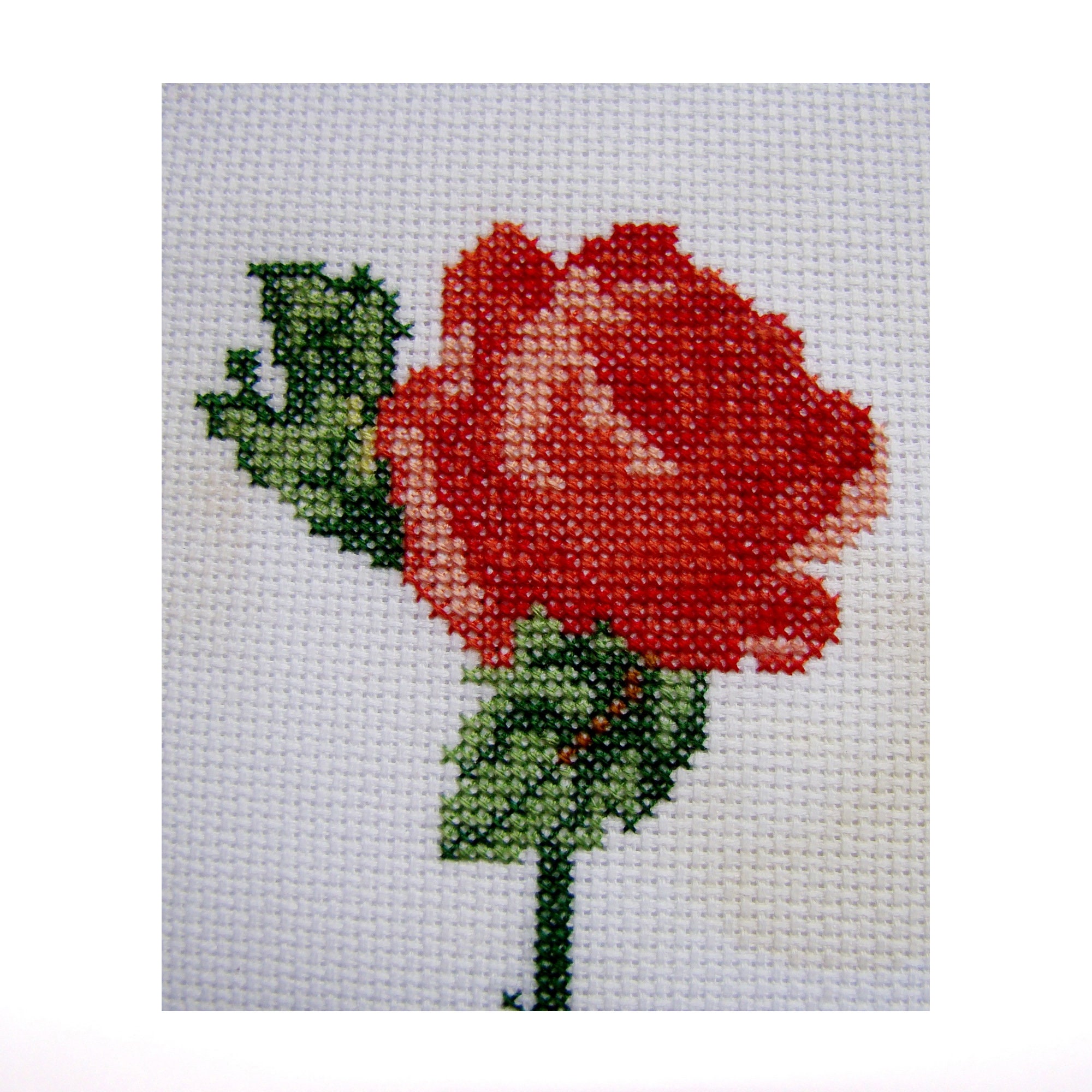 Red Roses Three Roses Cross Stitch Pattern Embroidered - Etsy