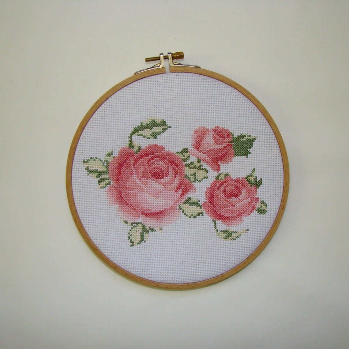 Pink Roses Cross Stitch Pattern Flower PDF Instant - Etsy