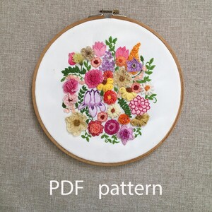 Brazilian Embroidery Pattern: Flower Glade Meadow Design - Etsy