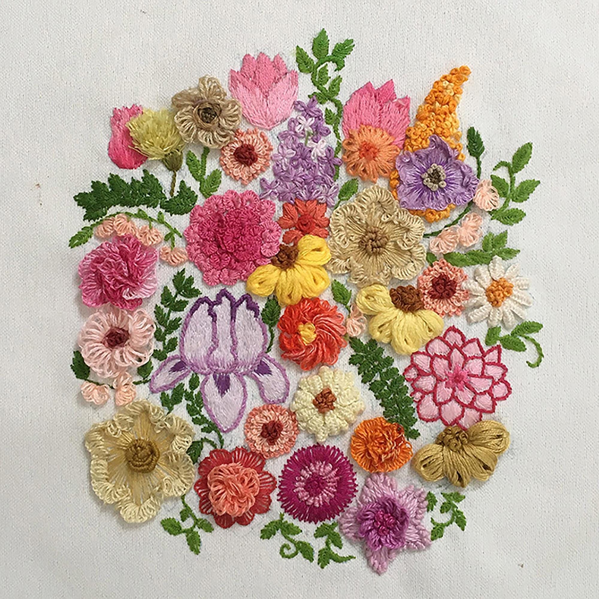 Brazilian Embroidery Pattern: Flower Glade Meadow Design - Etsy