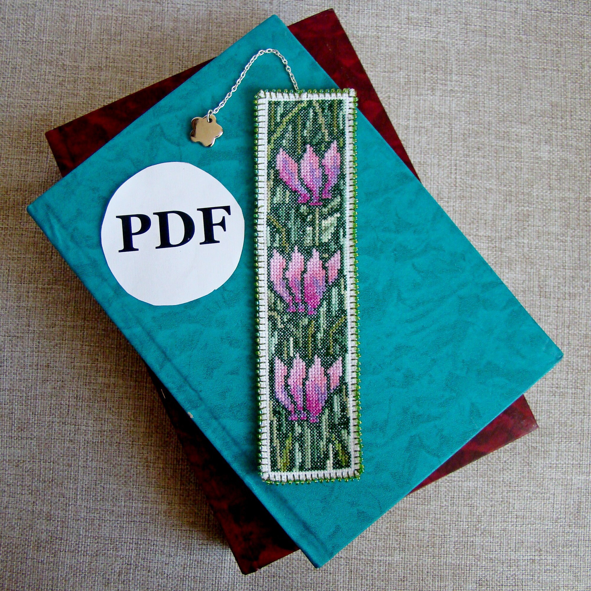 Tulips Cross Stitch Bookmark Pattern: Floral DIY (instant Download) - Etsy