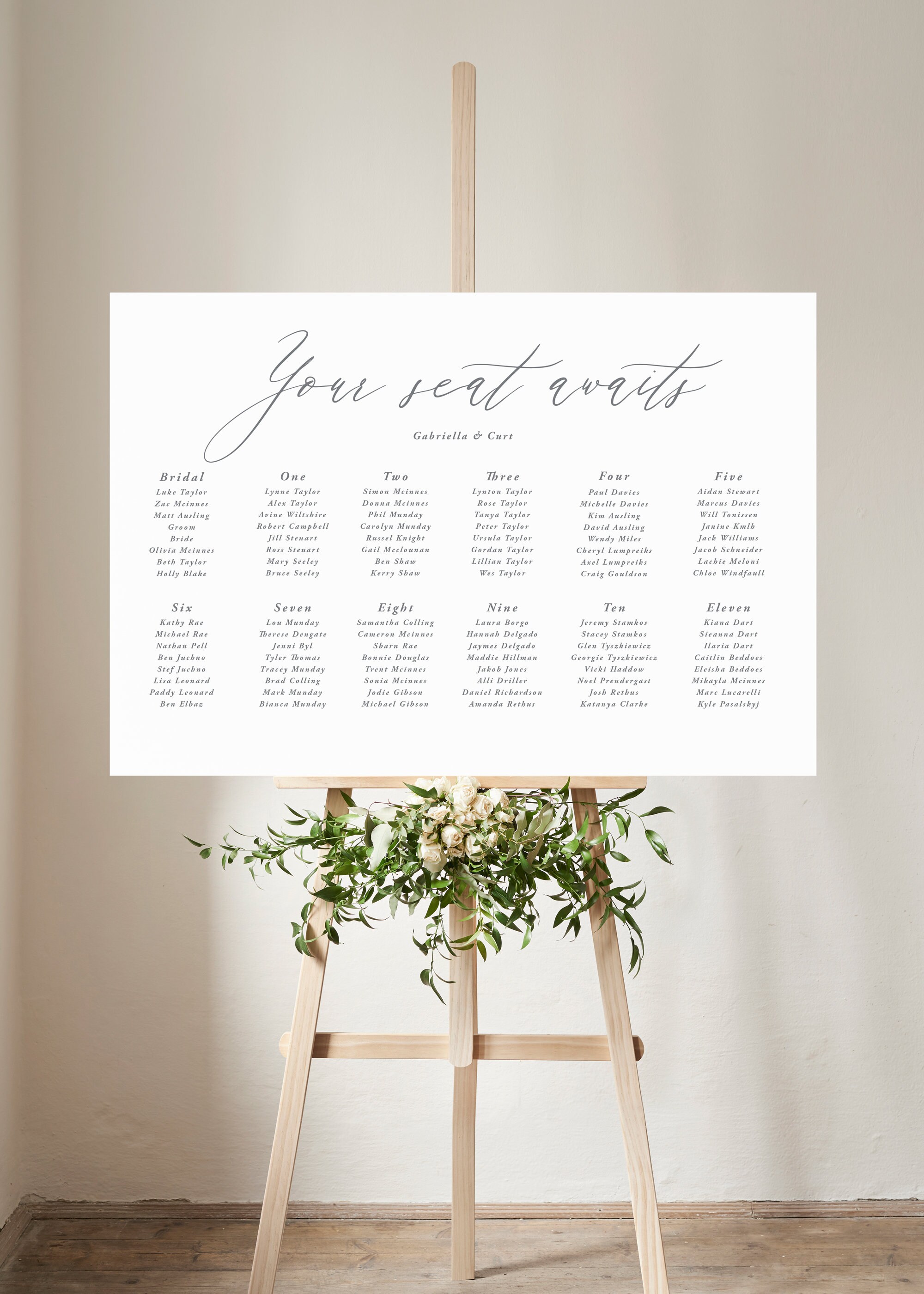 Wedding Seating Chart Sign Digital Download PDF File - Etsy