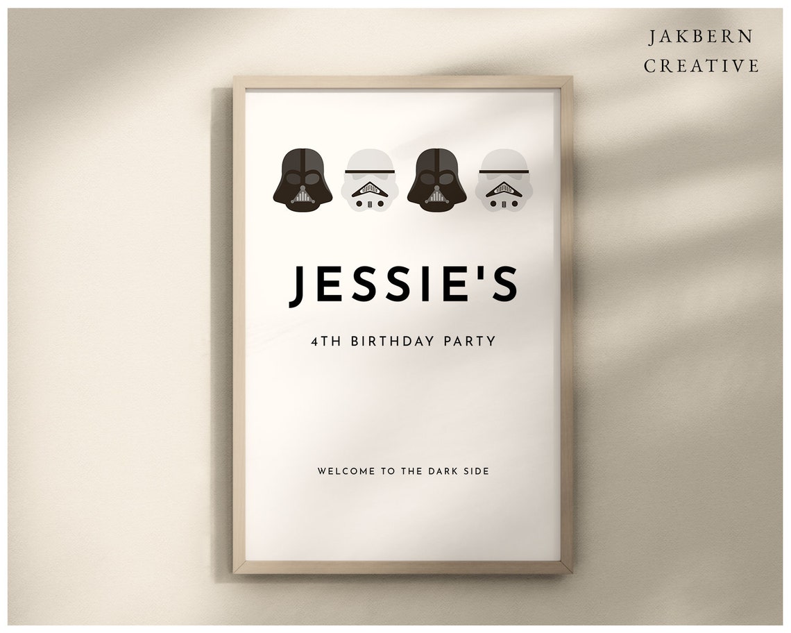 Printable Star Wars Welcome Sign, Darth Vader Printables, Stormtrooper ...