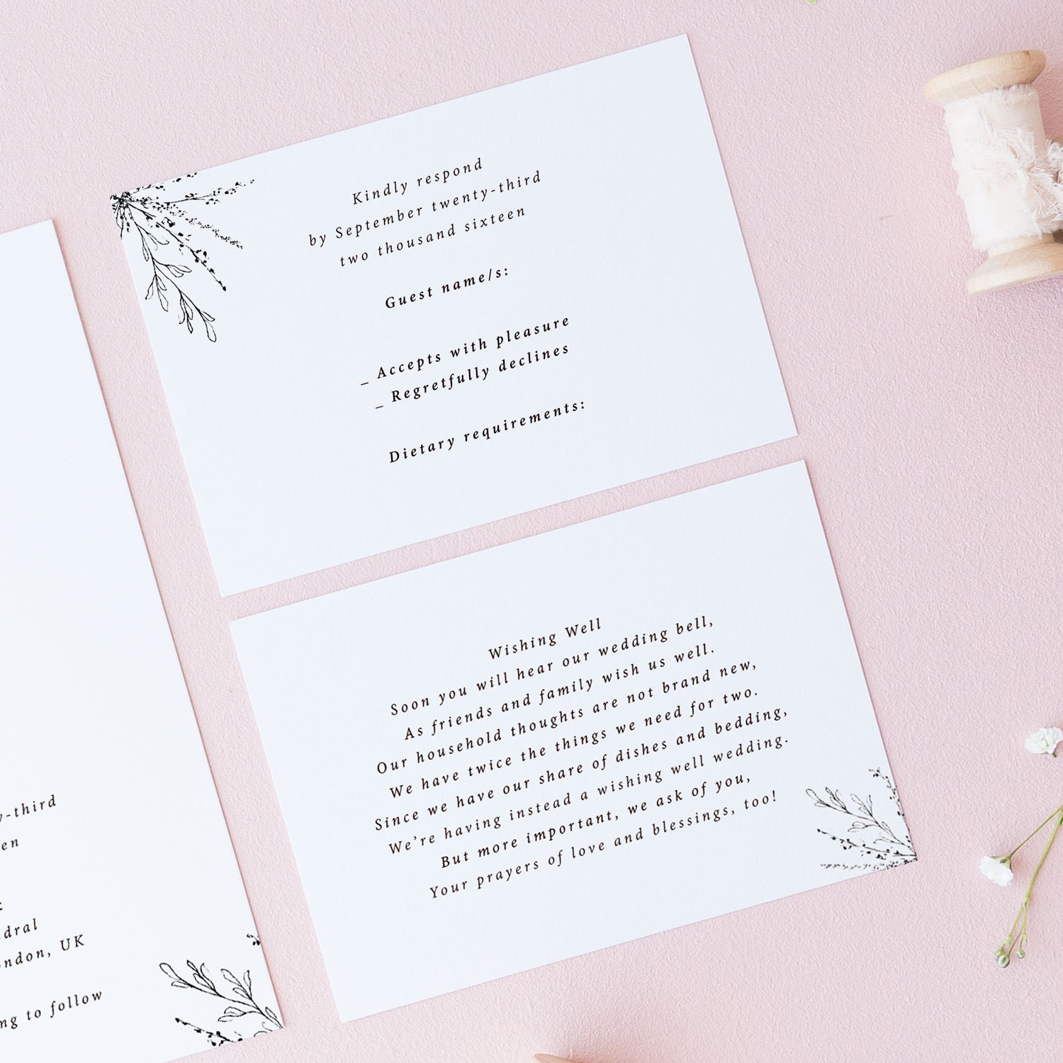 Printable Wedding Invitation - Simple Wedding Suite - DIY Wedding ...