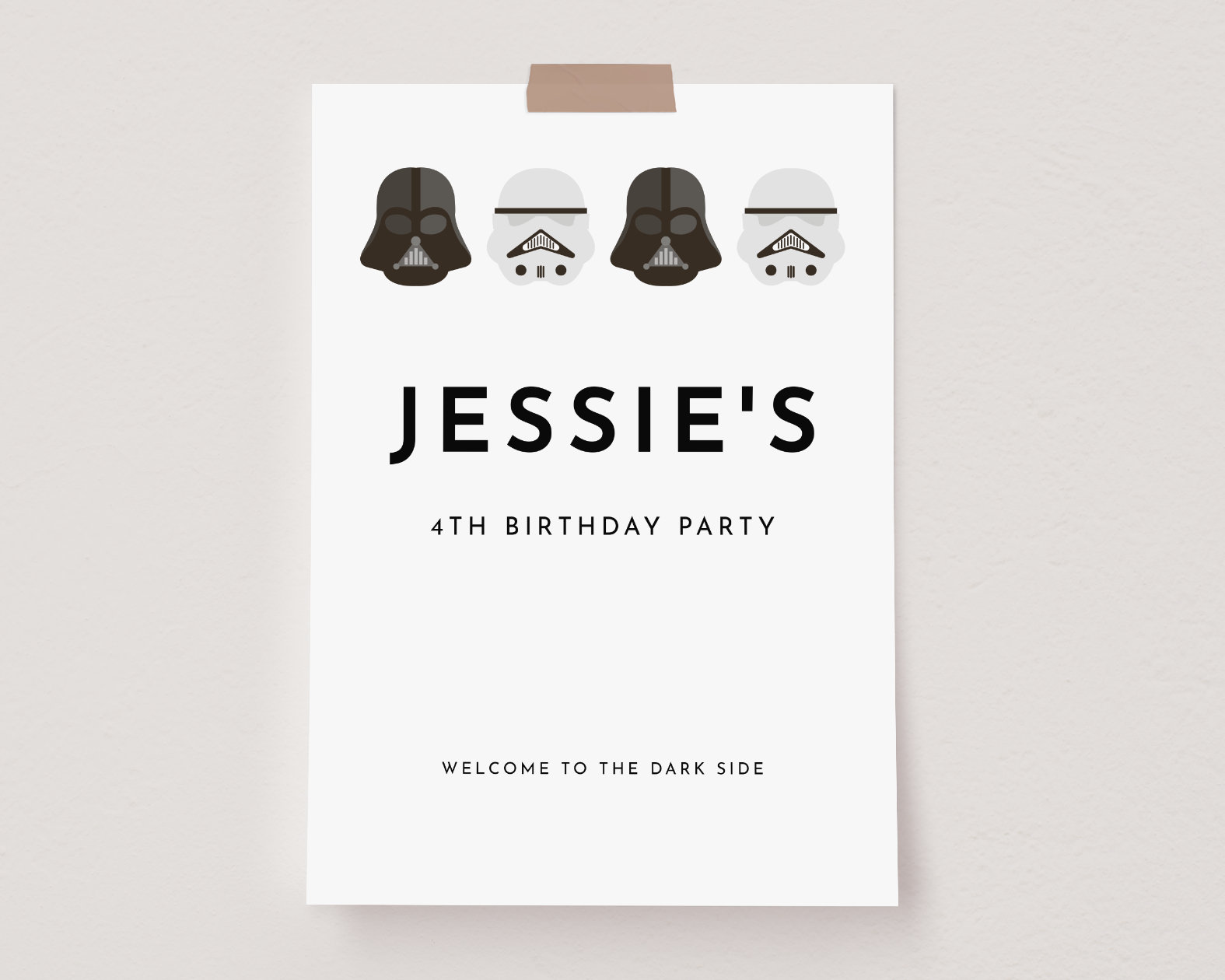 Printable Star Wars Welcome Sign, Darth Vader Printables, Stormtrooper ...