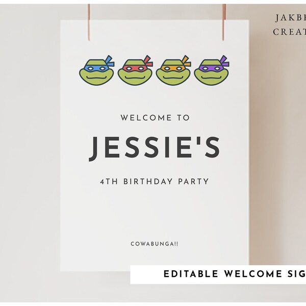 Ninja Turtle Sign - Etsy