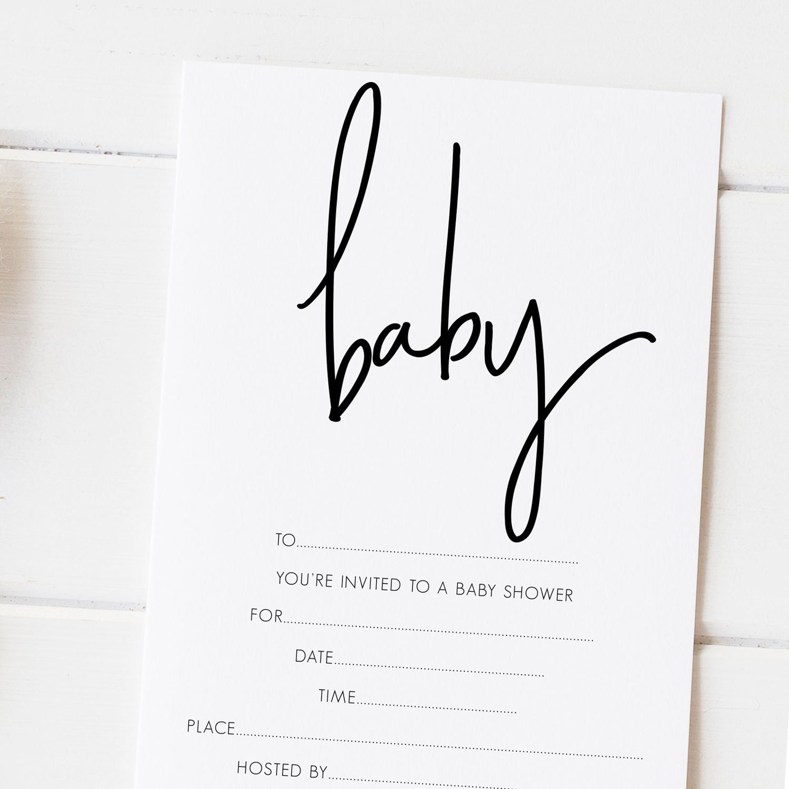 Baby Shower Fill in Invitation - Baby Shower Printable - Baby Shower ...