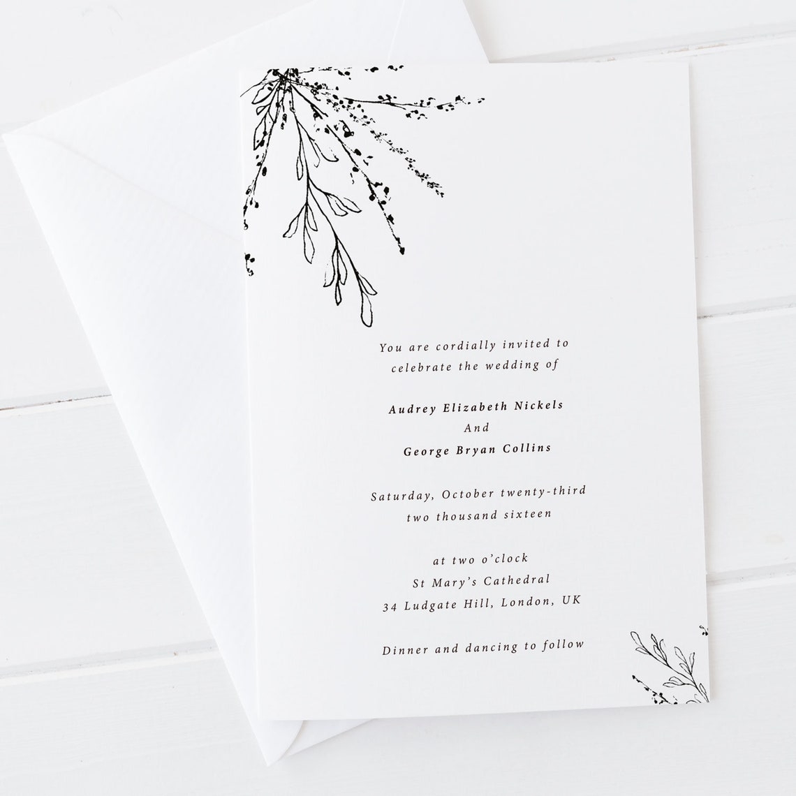 Printable Wedding Invitation Simple Wedding Suite Diy Etsy Australia